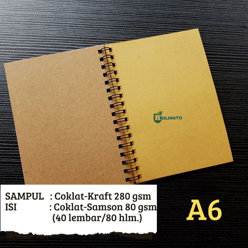 Jual Notebook Spiral A6 Vintage Simple Basic / Buku Tulis Spiral ...