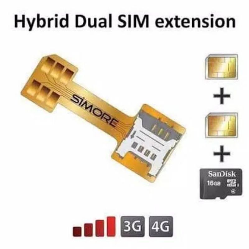 Jual Dual simcard adapter Hybrid - Sim card Extender Nano SD card ...