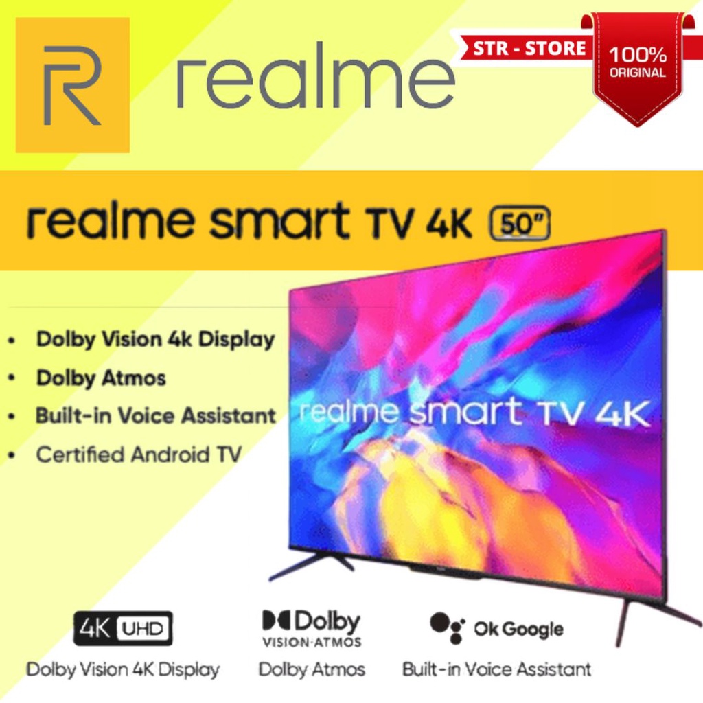 Jual REALME SMART TV 4K 50" GARANSI RESMI REALME ANDROID TV 50 INCH 4K ...