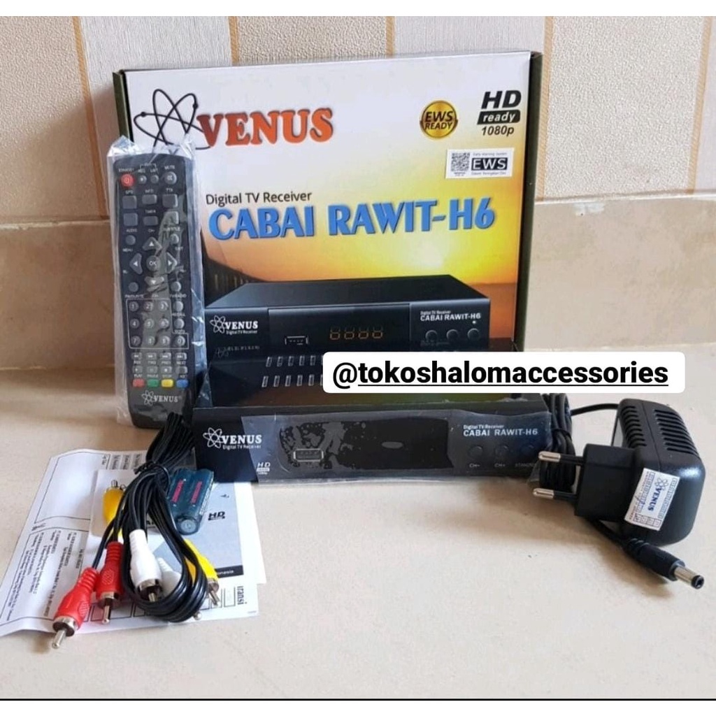 Jual set top box Venus cabai rawit H6 TV digital DVB-T2 body besi bisa ...