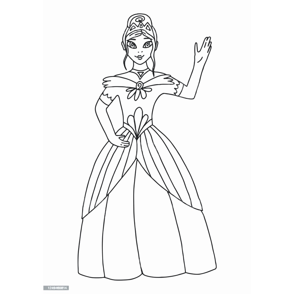 Jual Gambar Sketsa Mewarnai ~ PRINCESS/ Seketsa Lukis / Drawing Sketch ...