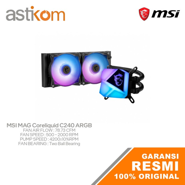 Jual CPU Liquid Cooler MSI MAG Coreliquid C240 ARGB | Shopee Indonesia