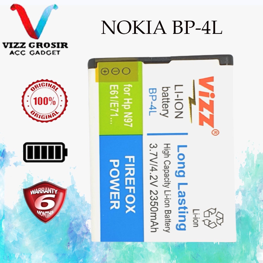 Jual Baterai Vizz Nokia BP-4L Batre BP4L / N97 / E61 / E71 / E63 / E90 Original | Shopee Indonesia