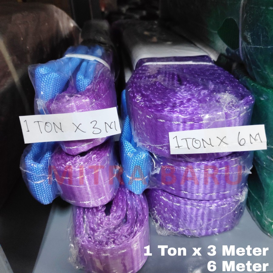 Jual WEB SLING WIPRO 1 TON UNGU / WEBBING SLING MERK WIPRO 1TON / SLING ...