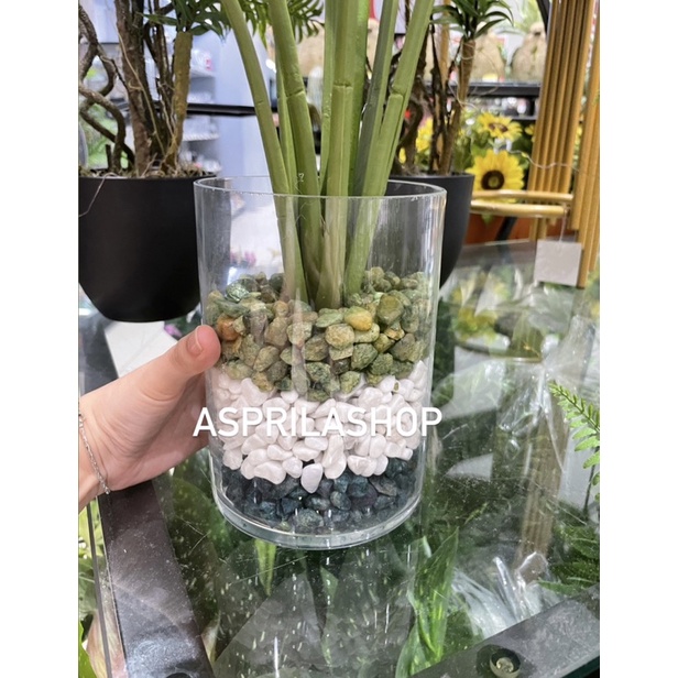 Jual Vas kaca silinder vase bunga tabung tinggi 17cm diameter 12cm ...