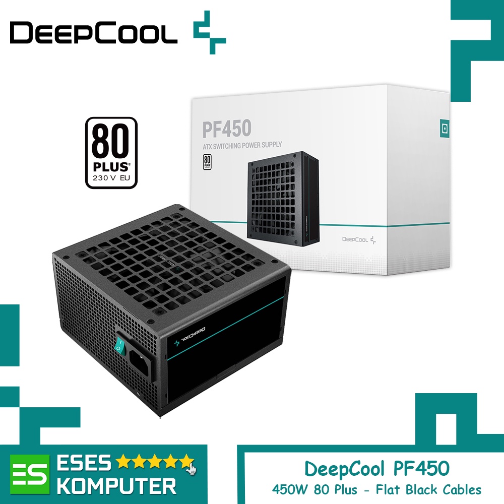 Jual PSU DeepCool PF450 450W 80 Plus | All Flat Black Cables | Shopee ...