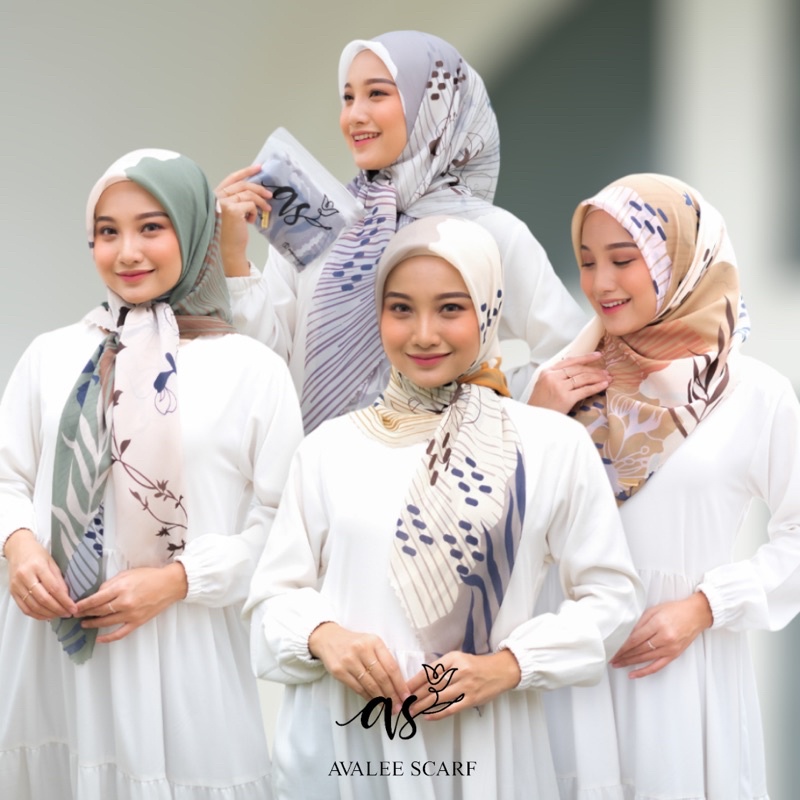 Jual AVALEE SCARF ADELIA TAALIA SERIES square hijab motif premium ...