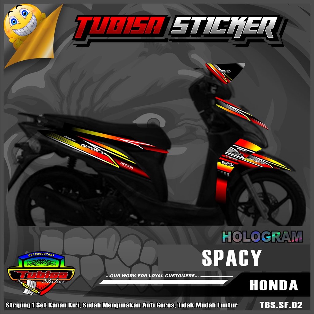 Jual Sticker Striping Variasi Honda Spacy - Stiker Striping Motor ...