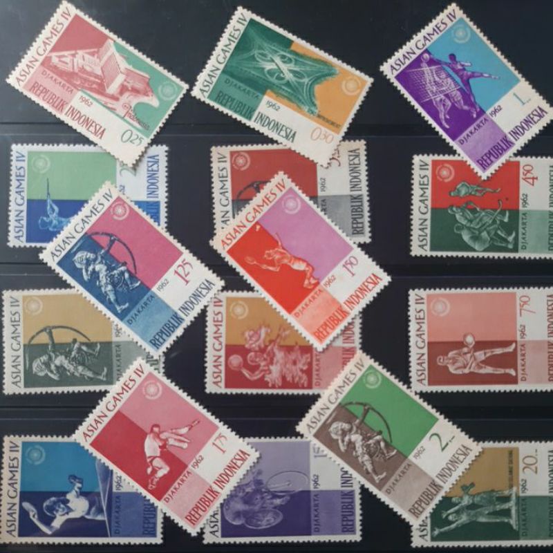 Jual Perangko Asian Games IV Djakarta 1962 harga tiap 1 prangko ...