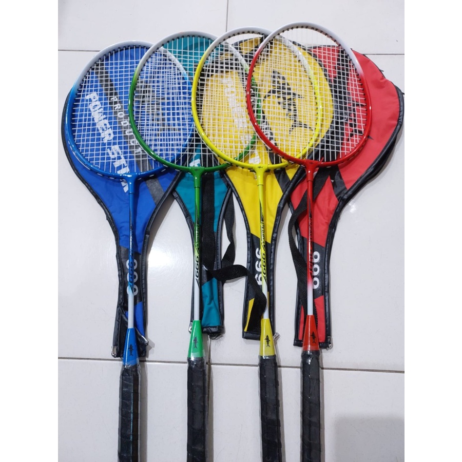 Jual RAKET BADMINTON ANAK SHARK POWER STAR 999 TAS SETENGAH COVER WARNA ...