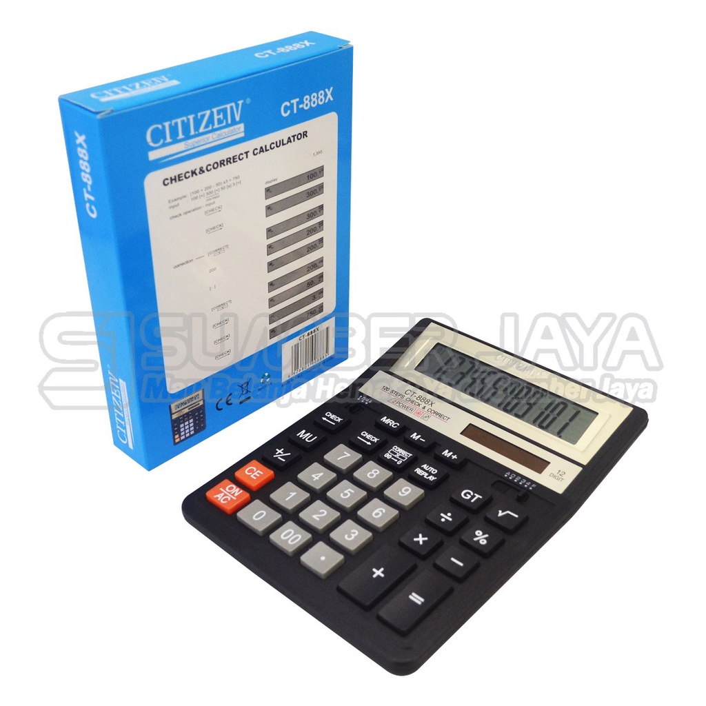 Jual kalkulator CITIZEIV CT-888X Kalkulator 12 Digit Calculator ...
