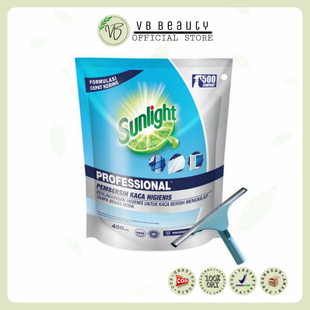 Jual Sunlight Glass Cleaner / Sunlight Pembersih Kaca Higienis 450ml ...