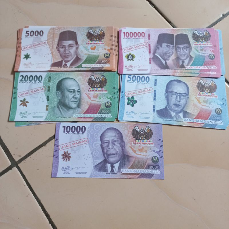 Jual UANG MAINAN 1 PAK ISI 28 LEMBAR CAMPUR | Shopee Indonesia