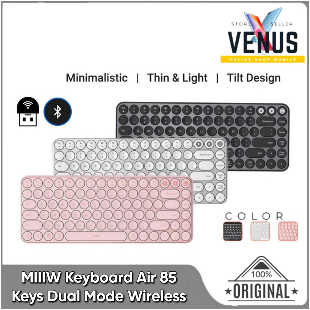 Jual MIIIW Keyboard Air 85 Keys Bluetooth Keys Dual Mode Multi-Device ...