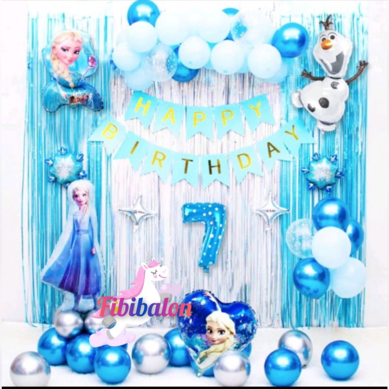 Jual Dekorasi Ulang Tahun Set Frozen/dekorasi happy birthday | Shopee ...