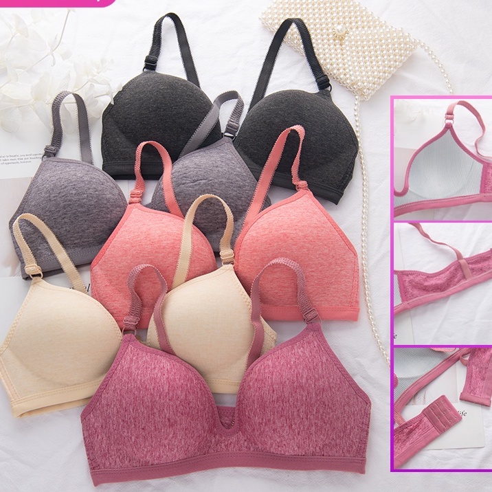 Jual [YOROYAL] Bra BH Cup Tipis Super soft Tanpa Kawat Push up bra ...