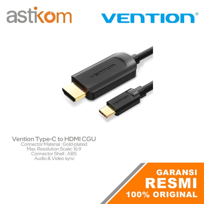 Jual Kabel Type-C to HDMI Vention 1.5M 2M Black CGU | Shopee Indonesia