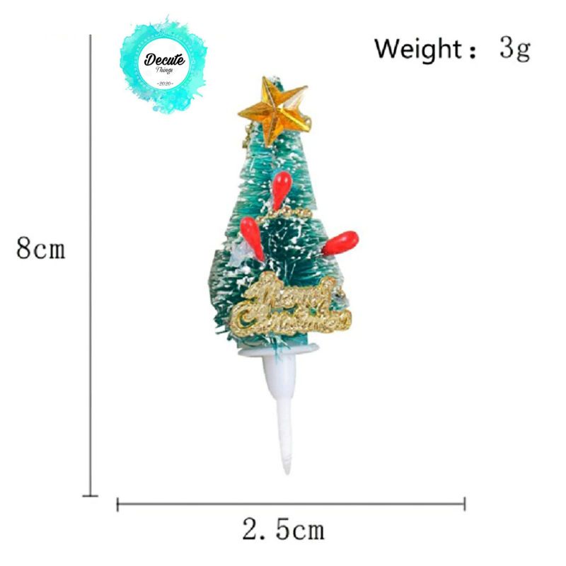 Jual 1 PACK ISI 5 Topper Hiasan Cake edisi Christmas / Topper Pita ...