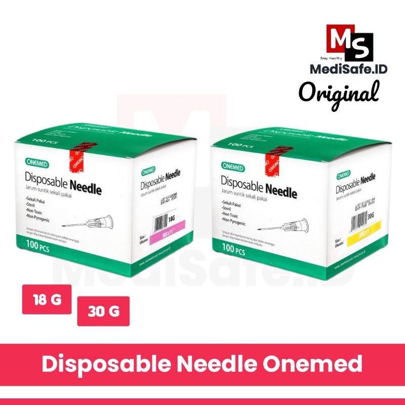 Jual Disposable Needle 18 G / 30 G Hypodermic Needle Jarum Suntik Medis ...