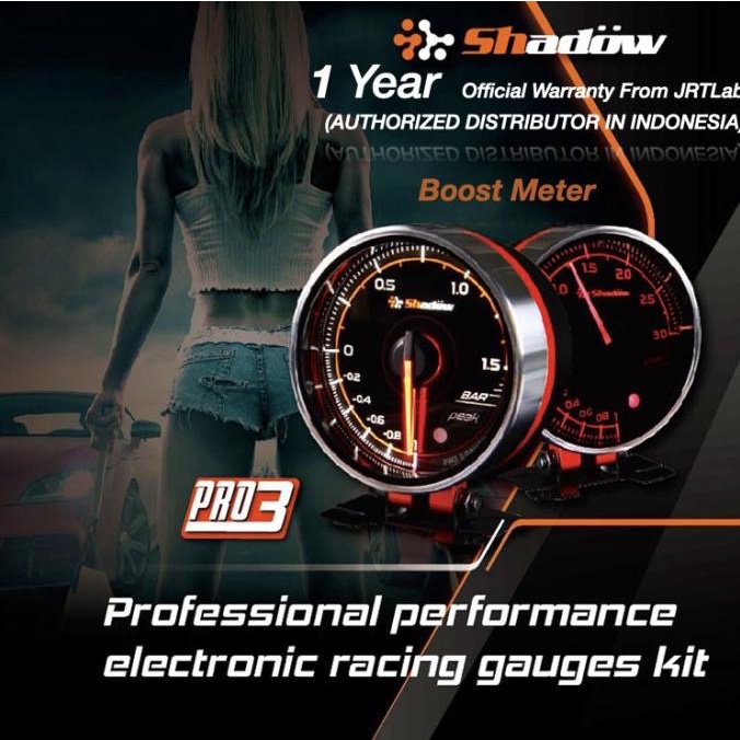 Jual Boost Meter Shadow Pro 3 Universal Turbo Car Peak Alarm Last ...