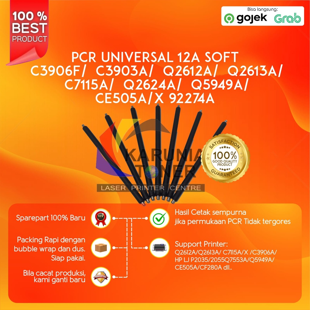 Jual PCR Primary Charge Roller Korona Printer Toner 80A CF280A New ...