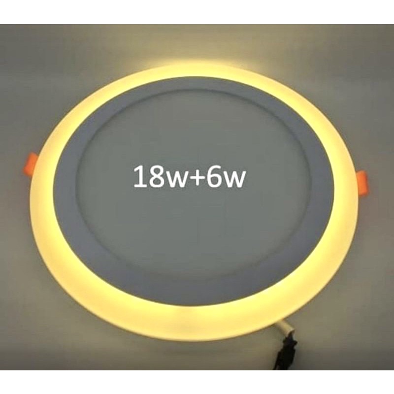 Jual Lampu Downlight Led Panel Bulat 2 Warna 18w + 6w 18+6 18 + 6 watt ...