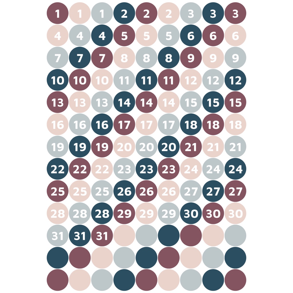 Jual STIKER ANGKA / STICKER NUMBER / STICKER DATE JOURNAL DECORATION ...