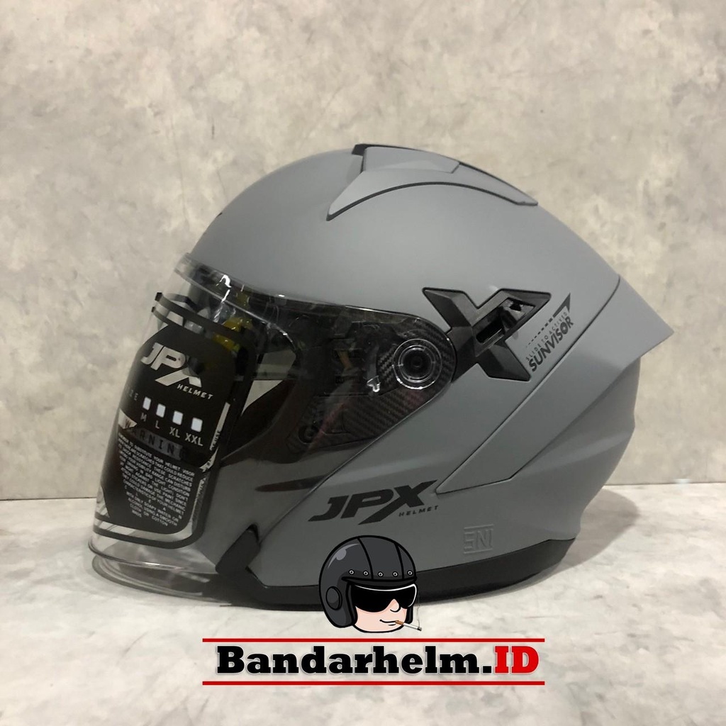 Jual Helm JPX Nova X Solid Grey Doff | Shopee Indonesia