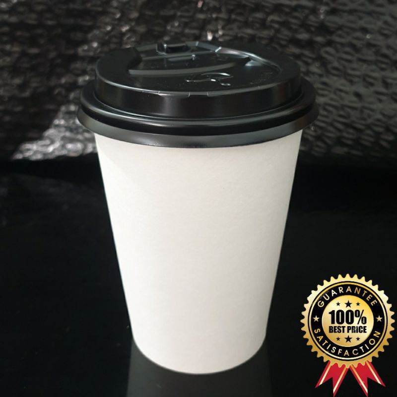 Jual HOT PAPER CUP - GELAS KERTAS MINUMAN PANAS 9 OZ ( 270ML ) + TUTUP | Shopee Indonesia