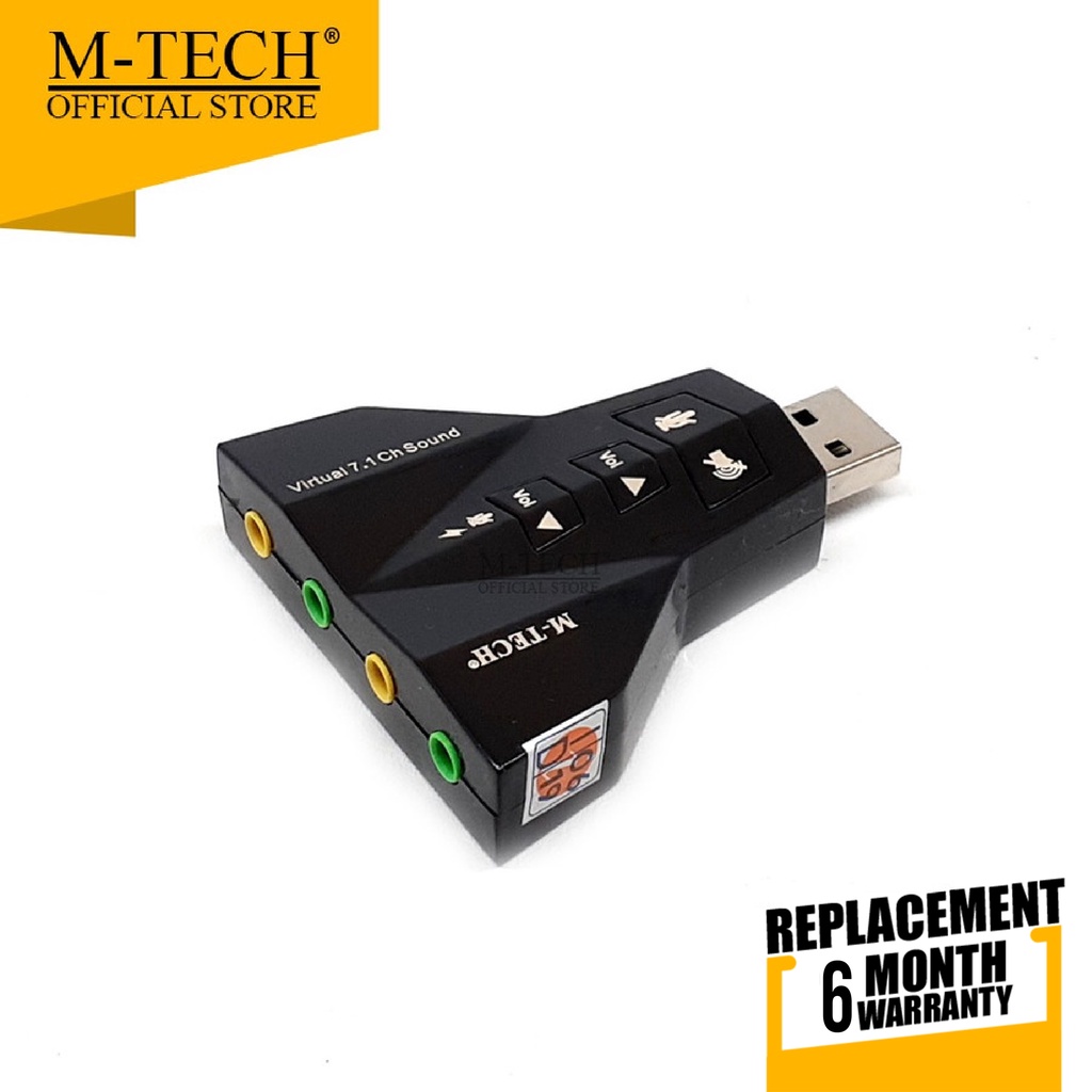 Jual MTECH USB SOUND 7.1 Double Usb to Jack Sound Card M-Tech Original ...