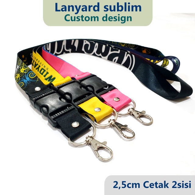 Jual tali lanyard custom desain 2,5cm tali idcard kalung ful color tali ...