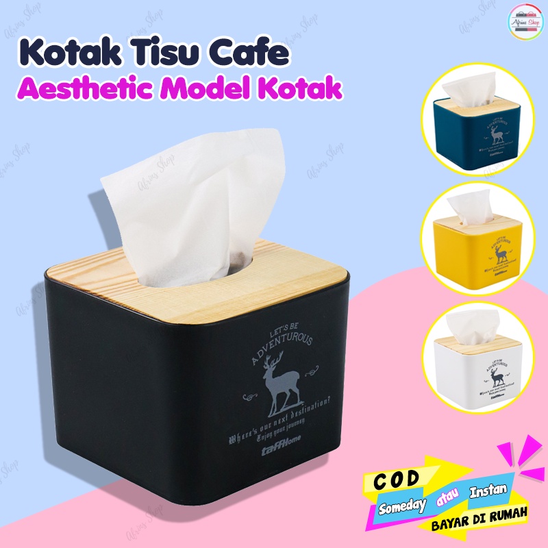 Jual Kotak Tisu Cafe Aesthethic Model Kotak 11x11x8 cm | Shopee Indonesia