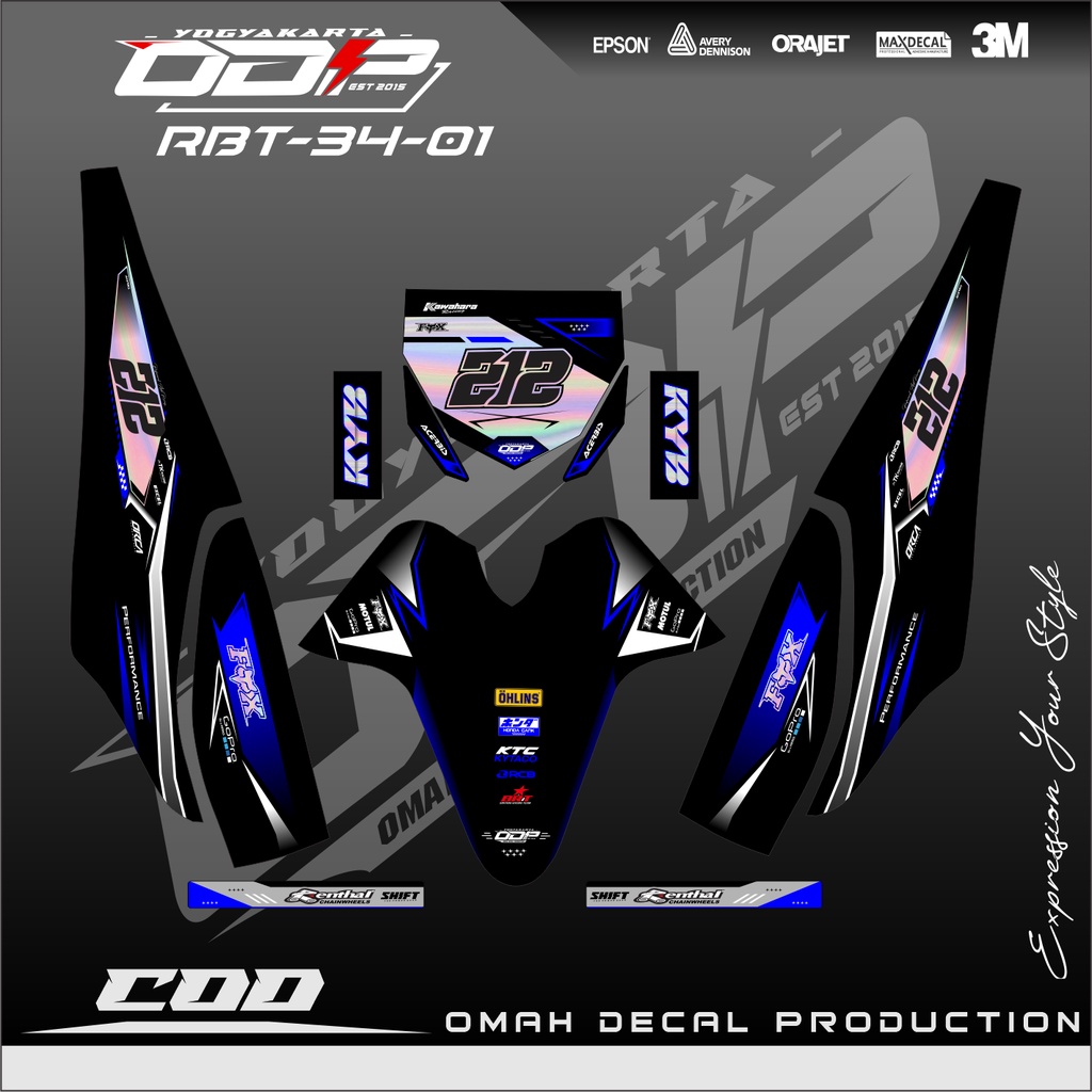 Jual DECAL RBT BODY JUPITER YAMAHA VEGA NEW FULL BODY DEKAL STICKER ...