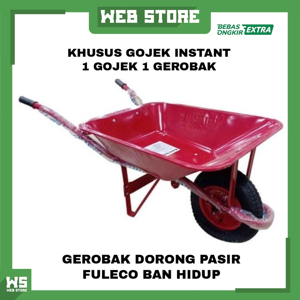 Jual Gerobak Pasir Fuleco Original Troli Dorong Sorong Cor Trolly ...