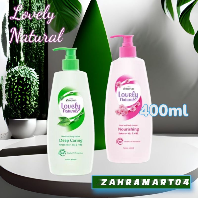 Jual Emeron Lovely Natural Hand & Body Lotion 400ml | Shopee Indonesia