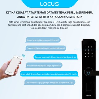 Jual Locus L3 smart door lock sidik jari, kunci pintu digital,kunci pintar, fingerprint/password ...