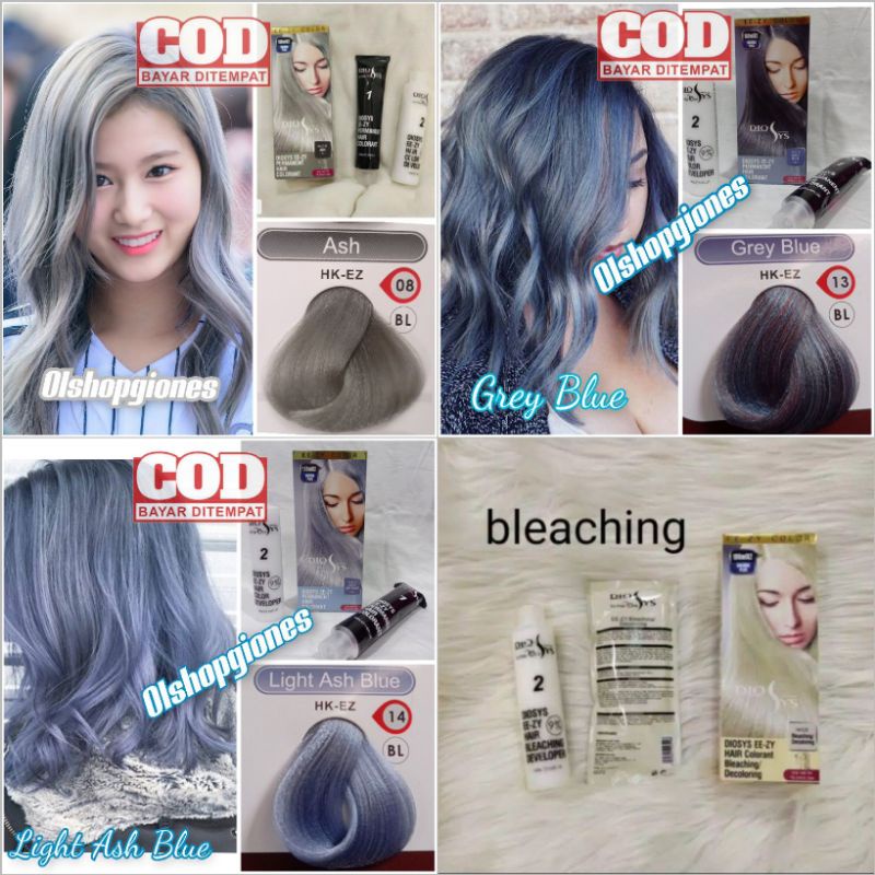 Jual Cat rambut hair color Diosys 100ml col. LIGHT ASH BLUE promo murah ...