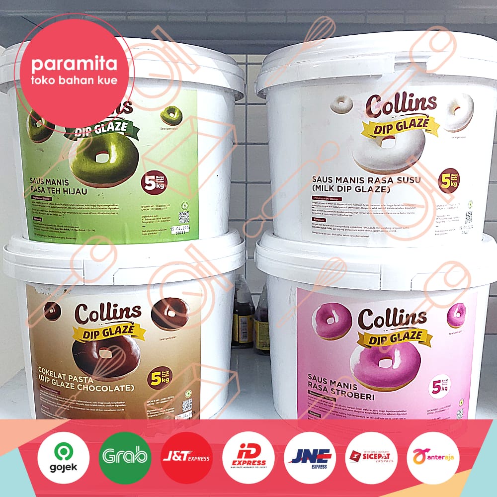 Jual Collins Glaze Rasa Coklat / Strawberry / Taro / Teh Hijau / Susu ...