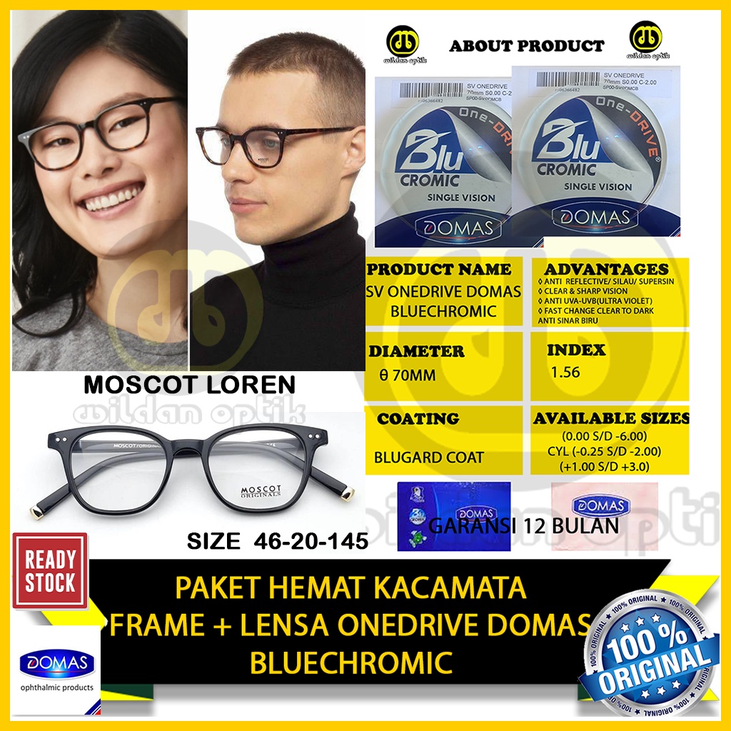 Jual Kacamata Bluechromic Onedrive Night Vision Domas Moscot Loren ...