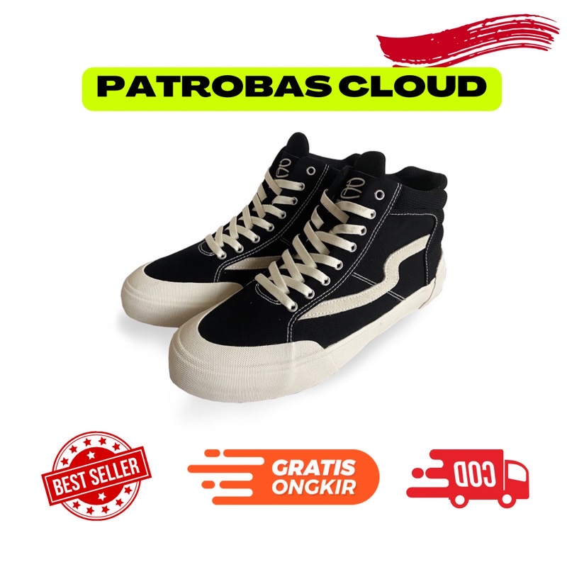 Jual Patrobas Cloud Black White High Original Lokal | Shopee Indonesia