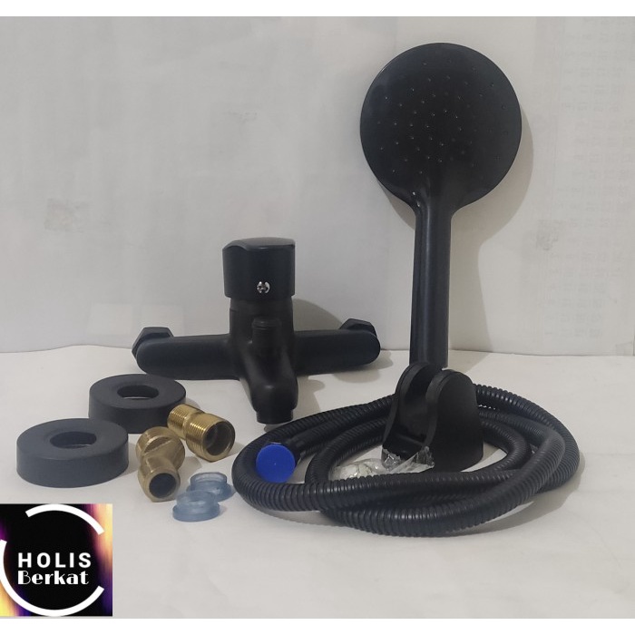 Jual Kran Mixer Hitam / Keran Panas Dingin Black / Bathtub Shower 1 SET ...