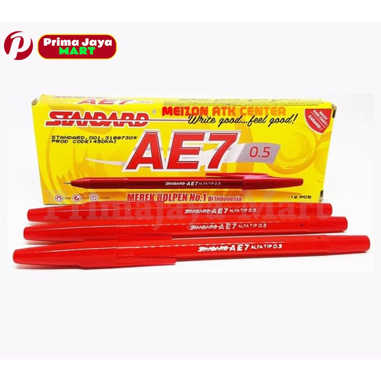 Jual Pulpen Standard AE7 Merah ( 1 pcs ) | Shopee Indonesia