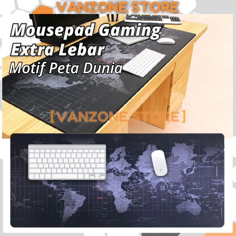 Jual [VANZONE] Alas Mouse Pad Gaming World Map Desk Mat Motif Peta ...