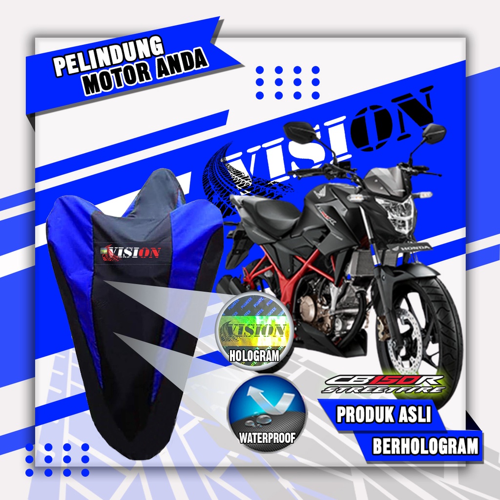 Jual Sarung Motor Honda CB150 Merk VISION Anti Air CoverBody Waterproof ...