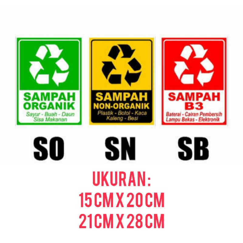 Jual STIKER SAMPAH ORGANIK/NON ORGANIK STIKER SAMPAH | Shopee Indonesia