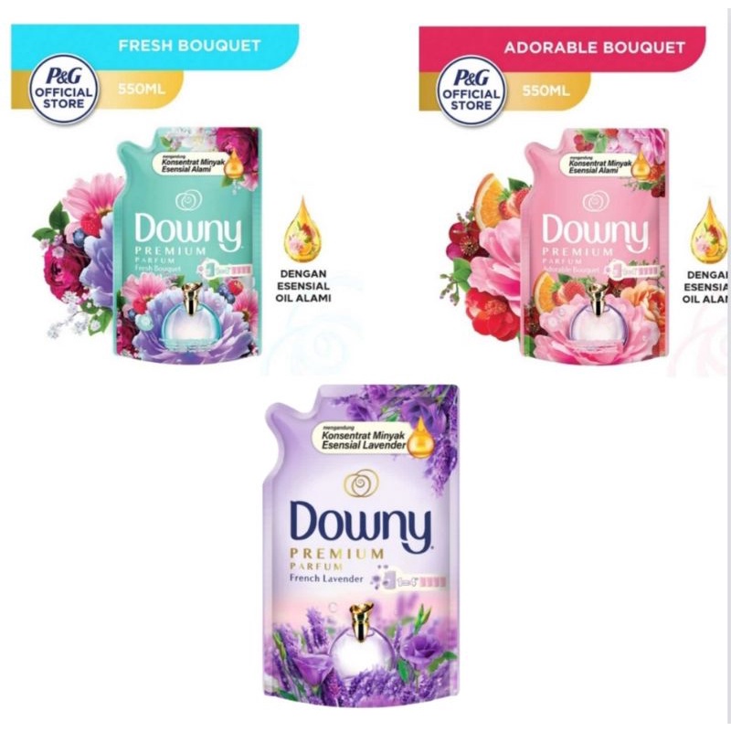 Jual Downy Pelembut Dan Pewangi Pakaian Konsentrat All Varian 550 Ml ...