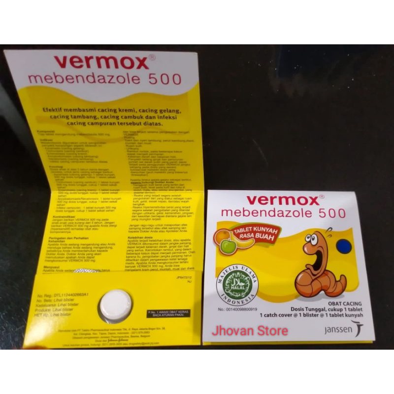 Jual VERMOX ~ Obat cacing yang digunakan untuk infeksi berbagai macam ...