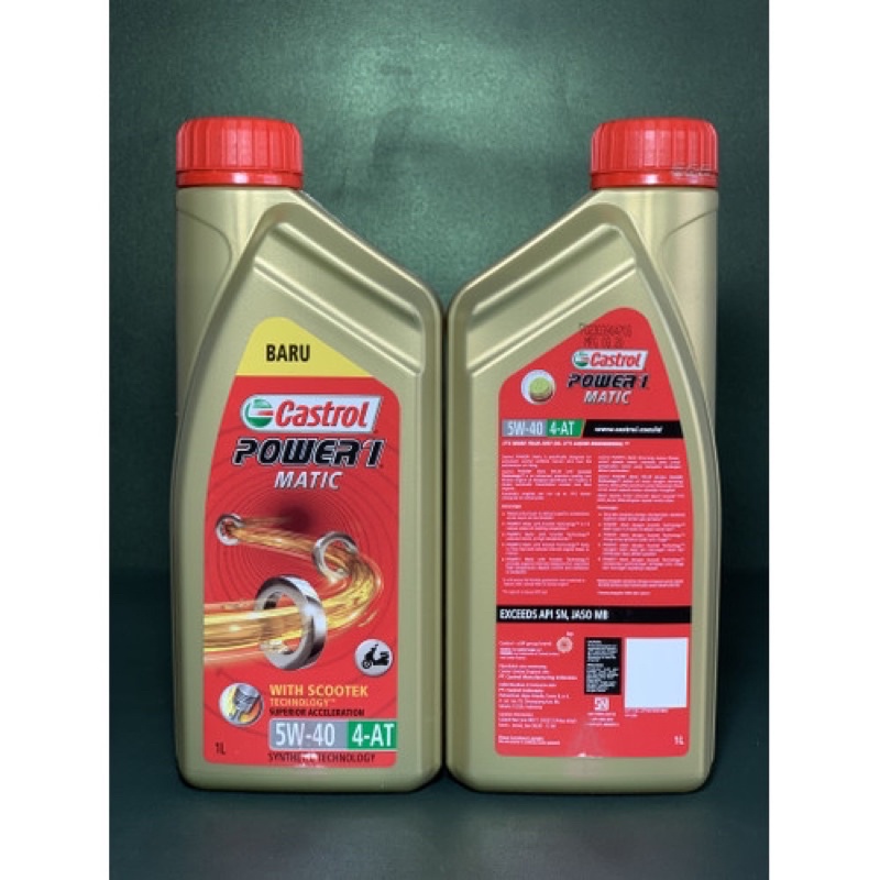 Jual CASTROL POWER1 MATIC 5W-40 1L (6963 ) | Shopee Indonesia