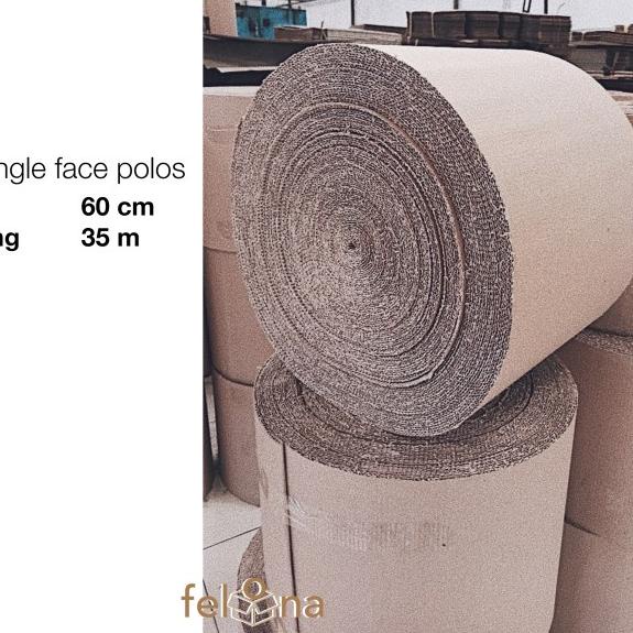 Jual Karton Lembaran Polos Single Face 1 ROLL Uk. Lebar 60 cm x 35 ...