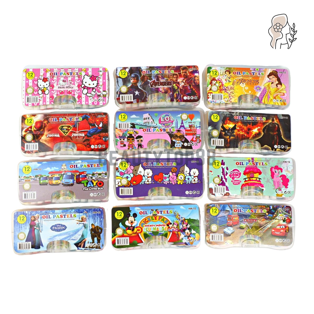 Jual Crayon Besar 12 Warna / Krayon Set Murah Anak Anak / Oil Pastel ...